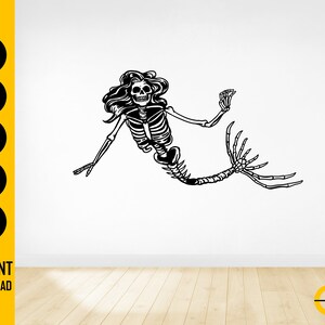 Mermaid Skeleton SVG | Sea Monster SVG | Gothic Woman SVG | Cricut ...