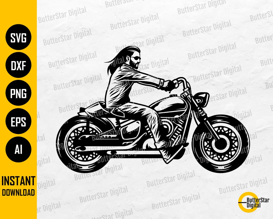 Big Bike Rider SVG | Motorcycle SVG | Biking Garage Road Trip Ride ...