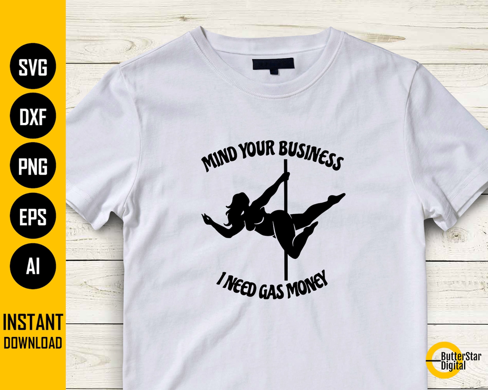 Mind Your Business I Need Gas Money SVG | Funny Women's T-shirt Decal ...
