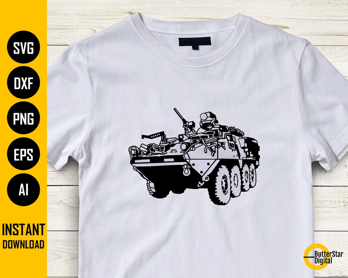 Stryker SVG Military Truck SVG Infantry Personnel Carrier - Etsy
