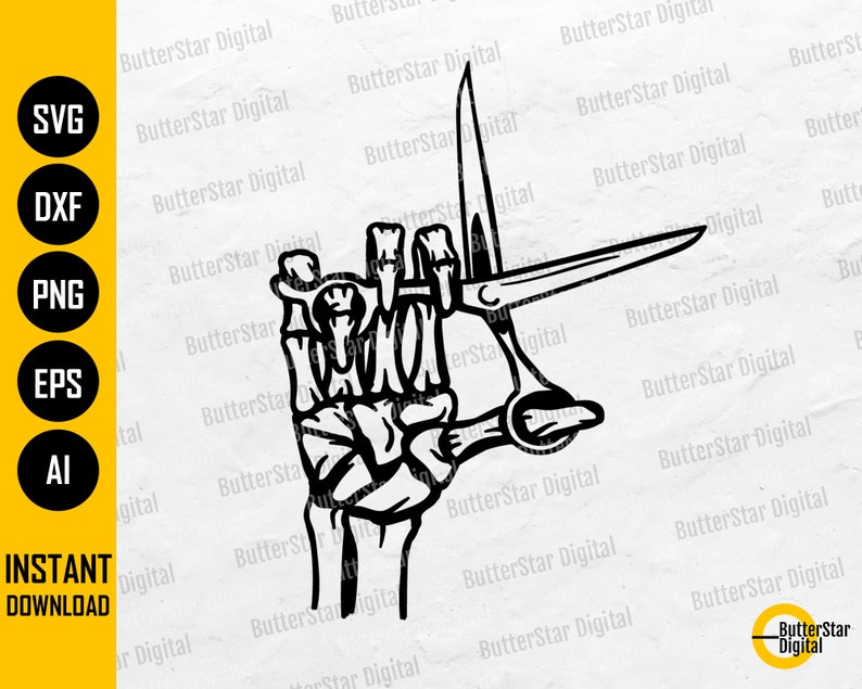 Skeleton Holding Scissors SVG Hair Stylist SVG Barber SVG - Etsy