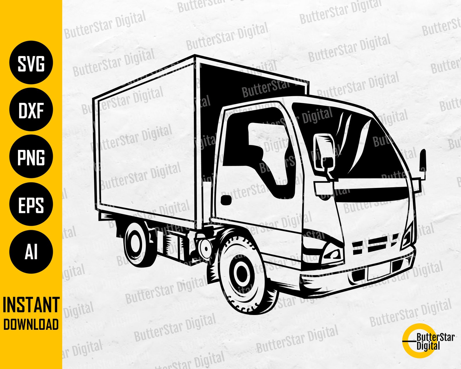 Delivery Truck SVG Shipping SVG Cargo Illustration Decal - Etsy