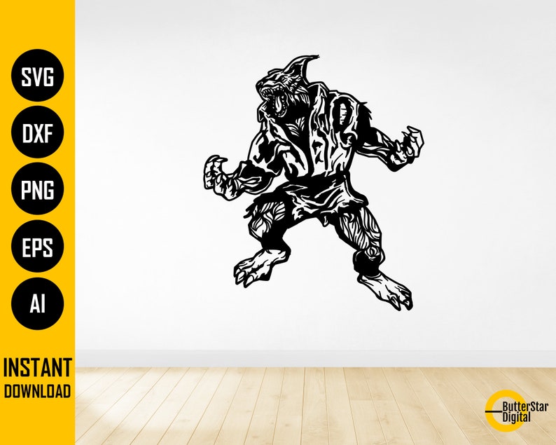 Werewolf SVG | Wolfman SVG | Monster SVG | Beast Svg | Halloween Lycan ...
