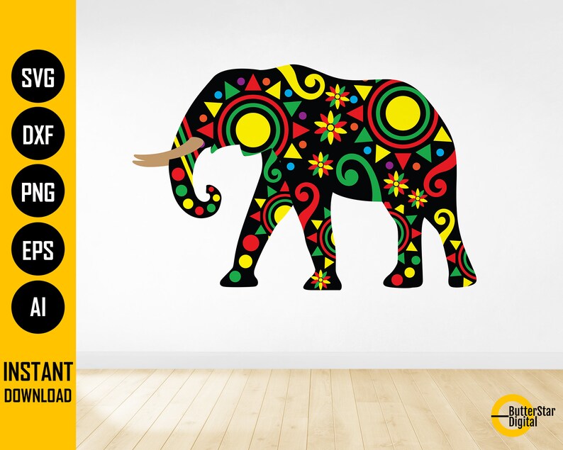 Ethnic Elephant SVG African Safari SVG Wild Animal T-shirt - Etsy