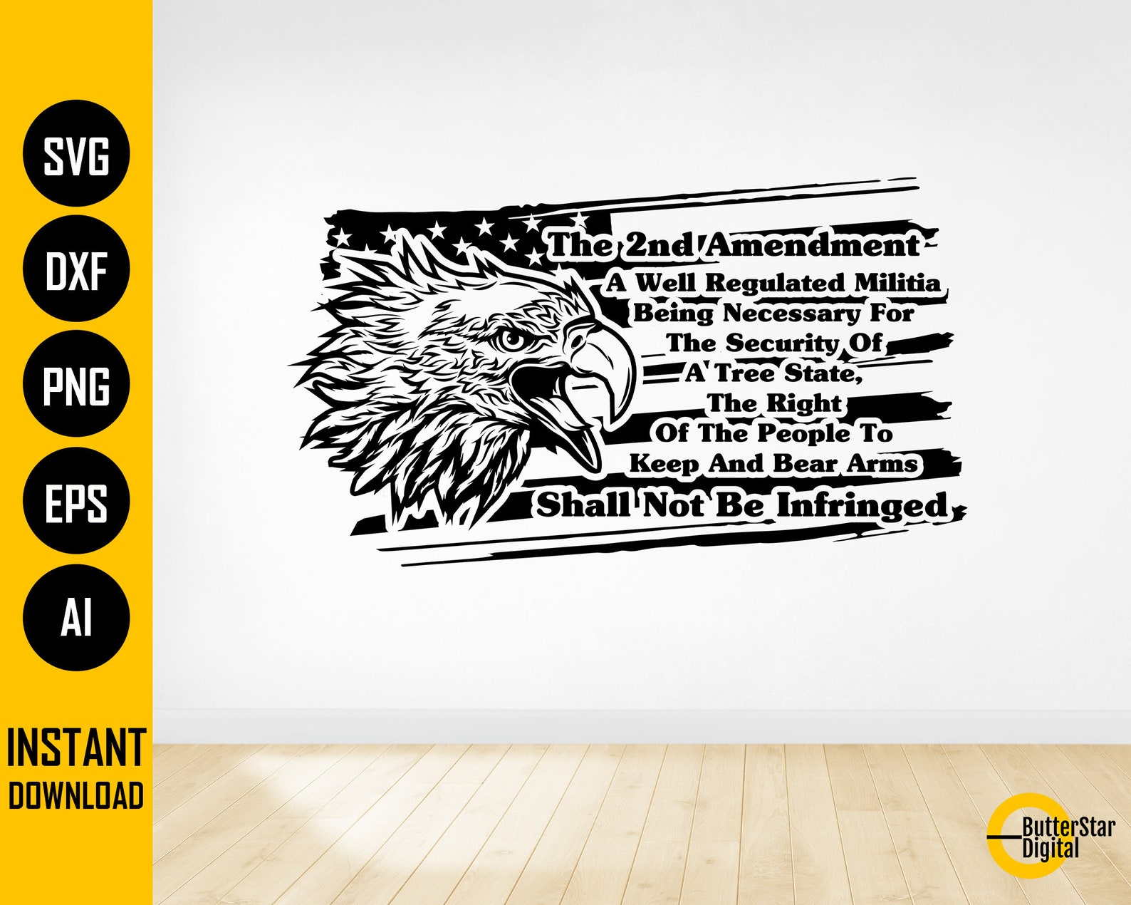 Second Amendment Eagle SVG Patriotic SVG 2nd Amendment SVG - Etsy