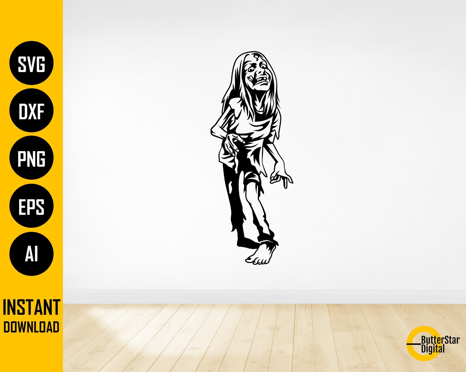 Female Zombie SVG | Monster Girl SVG | Scary Lady SVG | Horror Svg ...