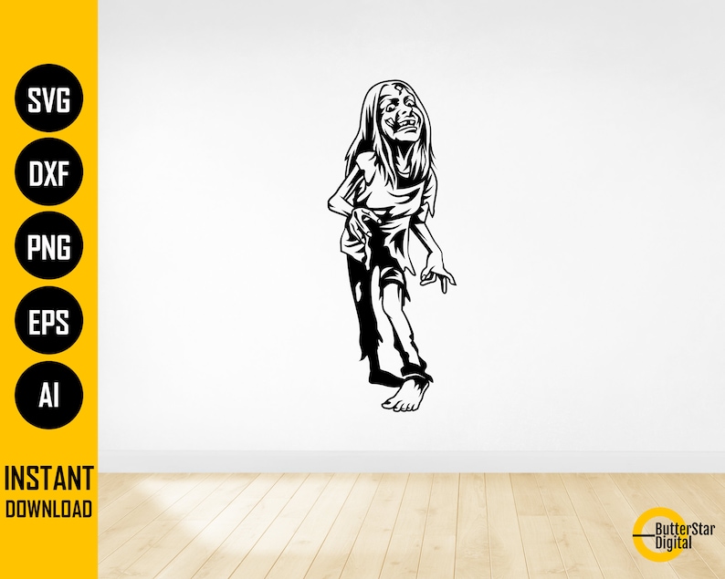 Female Zombie SVG Monster Girl SVG Scary Lady SVG Horror - Etsy