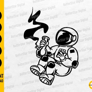 High Astronaut SVG Smoking Marijuana SVG Smoke Weed SVG Cricut Cutting ...