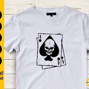 Pocket Aces Skull SVG | Poker SVG | Playing Cards Decal T-shirt Tattoo ...