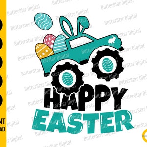 Easter Monster Truck SVG | Easter Eggs SVG | Cute Boys T-shirt Sign ...