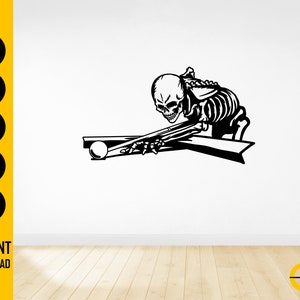 Skeleton Billiard Player SVG | Billiards SVG | Eight Ball SVG | Pool ...