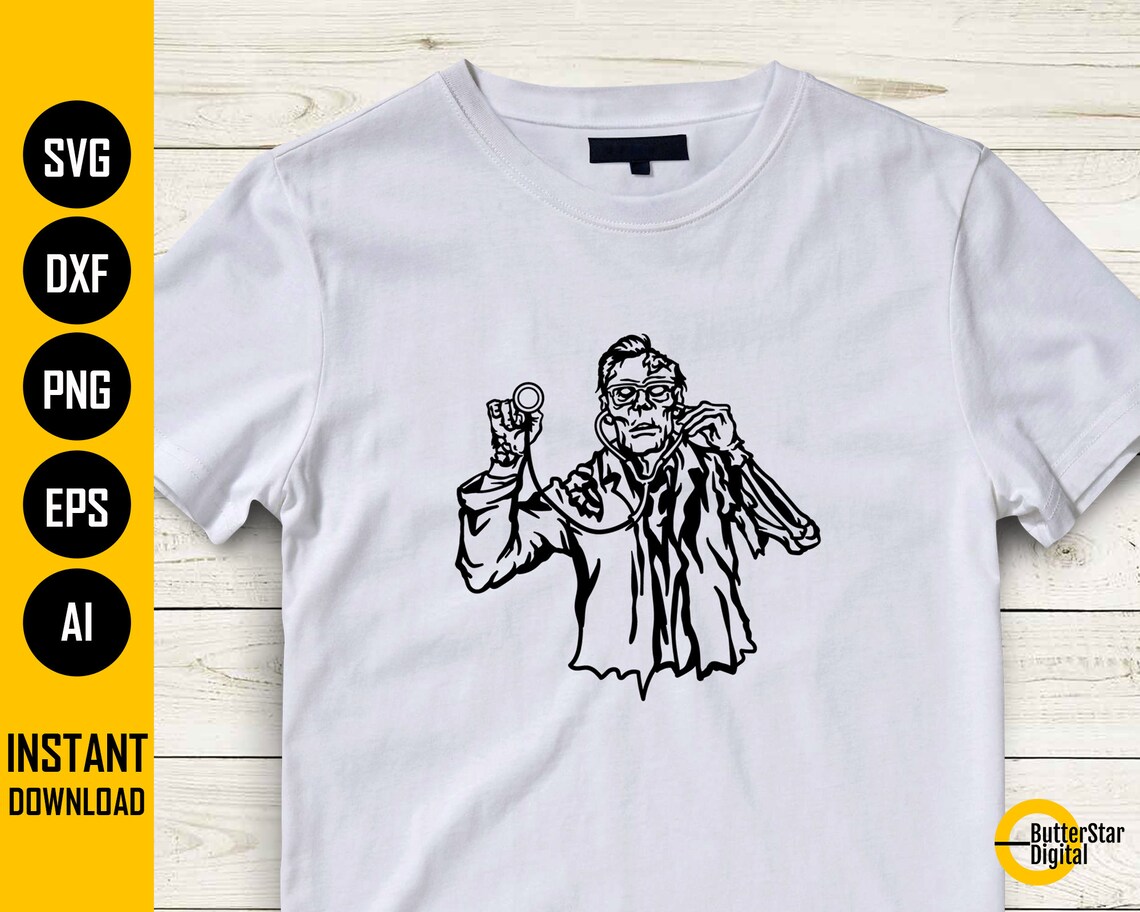 Zombie Doctor SVG | Stethoscope SVG | Medical T-shirt Graphics | Cricut ...