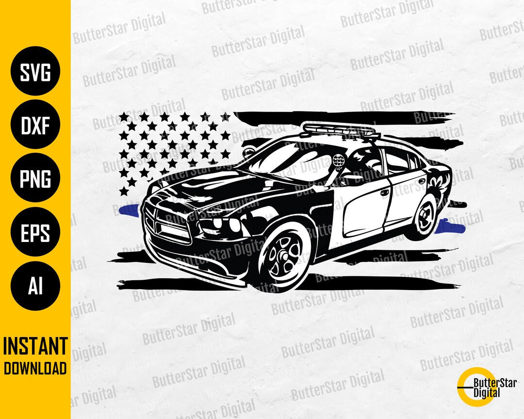 US Police Car SVG | American Cop Svg | USA Emergency Patrol Vehicle 911 ...