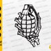 Skeleton Hand Grenade SVG Army Military War Weapon Bomb Death Explosive ...