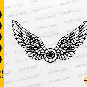 Eyeball With Wings SVG | Flying Eye SVG | All Seeing Eye SVG | Cricut ...