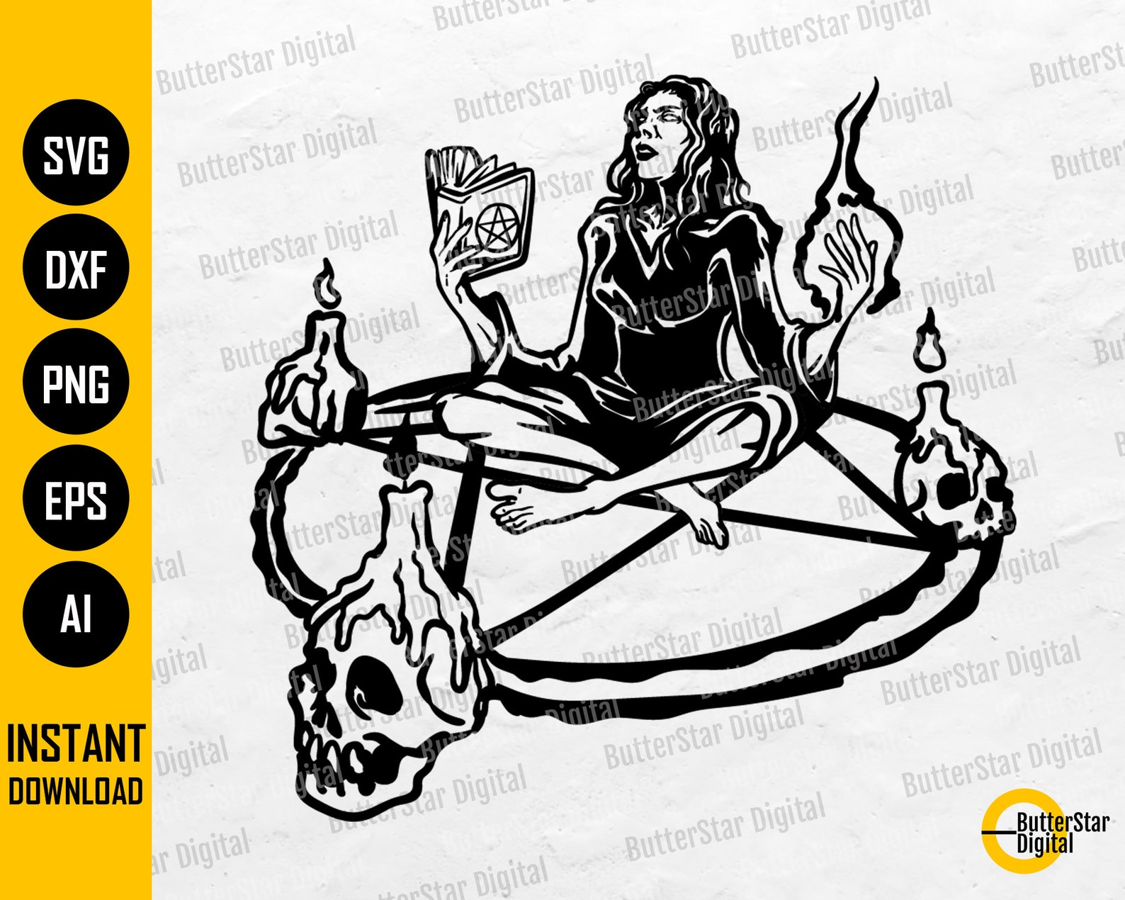 Seance SVG Spell Book SVG Dark Magic SVG Witch Svg - Etsy