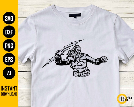 Zeus SVG Jupiter SVG Lightning Bolt SVG Greek Roman Olympian Deity ...