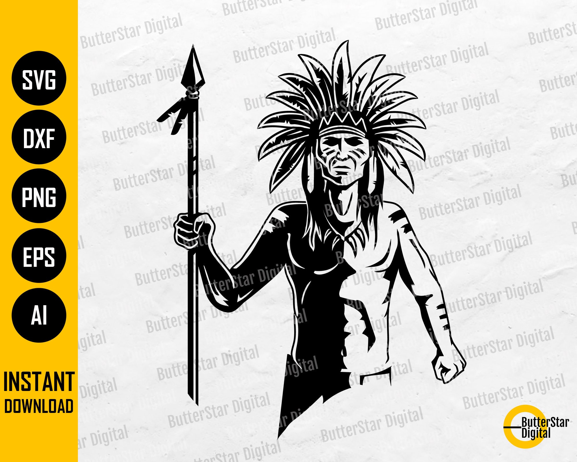 Native American SVG Indian SVG Indigenous People Head | Etsy Australia