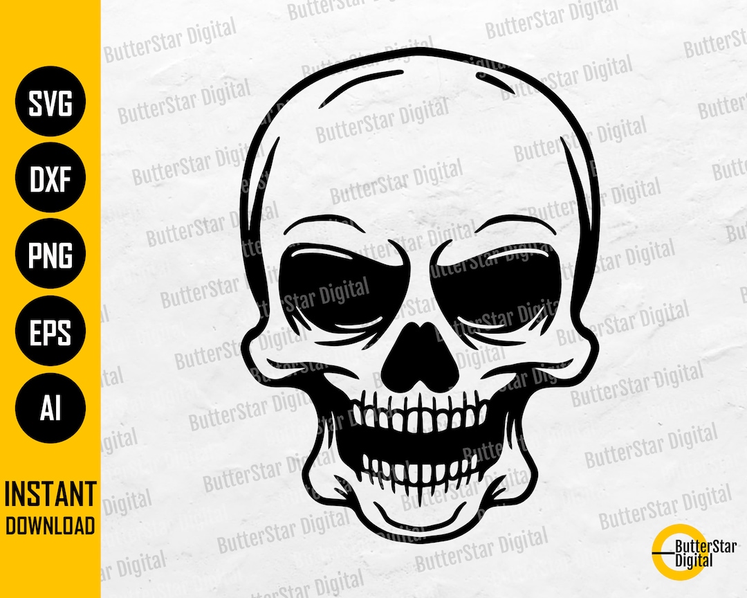 Laughing Skull SVG | Skeleton SVG | Bones Laugh Funny Joke Joker Haha ...