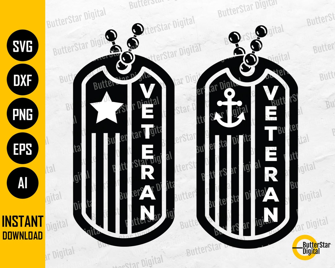 US Veteran Dog Tag SVG / Army SVG / Navy Svg / American - Etsy México