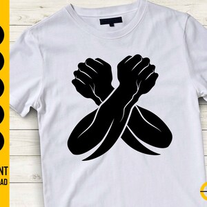 Cross Arms SVG | X Salute | Arms Crossed Gesture | Silhouette Cameo ...