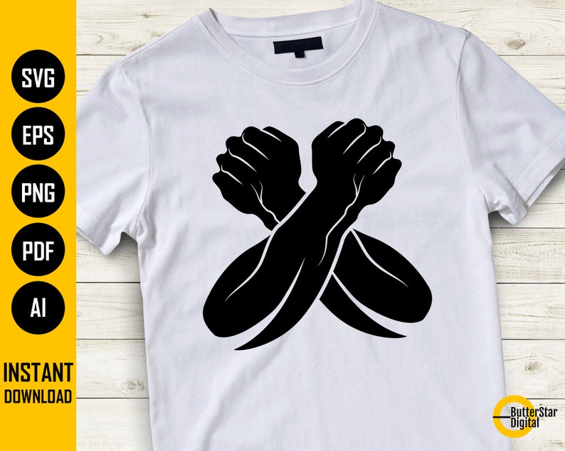 Cross Arms SVG | X Salute | Arms Crossed Gesture | Silhouette Cameo ...