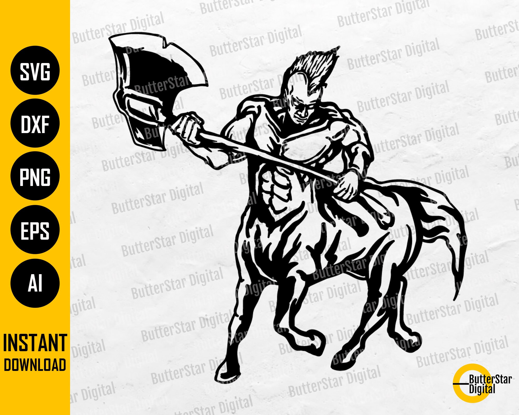 Centaur With Axe SVG Sagittarius SVG Mythical Creature SVG - Etsy