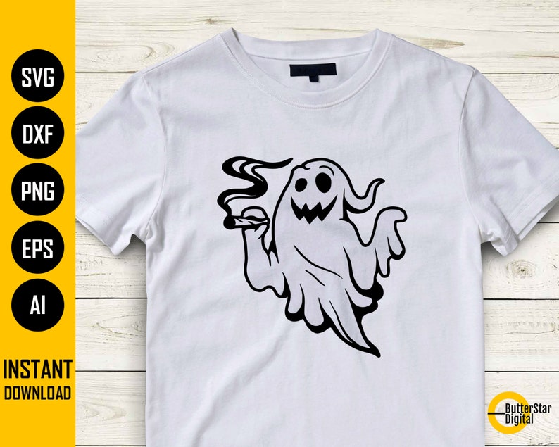 Ghost Smoking Blunt SVG Funny Halloween SVG Hemp Hash - Etsy