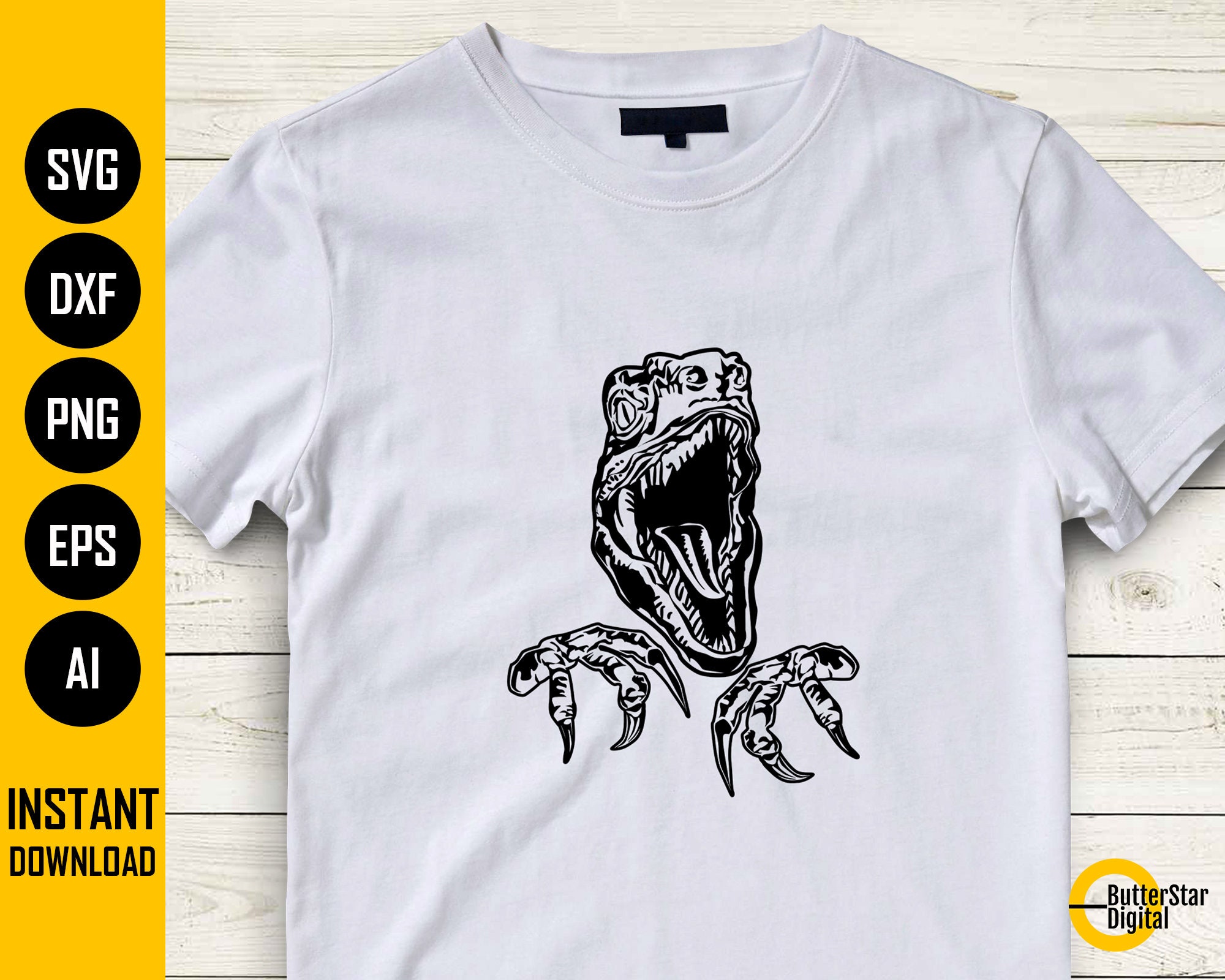 Raptor Head SVG Velociraptor SVG Dinosaur Decal Graphics | Etsy Canada