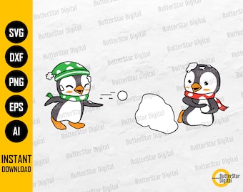 Snowball Fight Clipart - Etsy