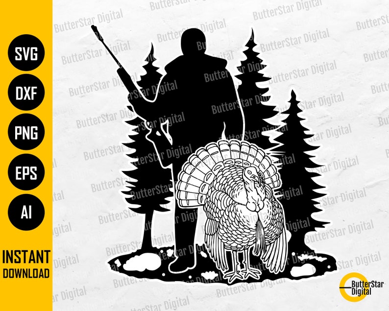 Turkey Hunter SVG | Wild Turkey SVG | Hunting Season SVG | Hunter ...