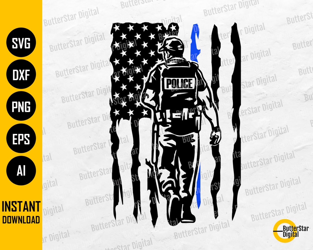 US Police Officer SVG | American Cop Svg | USA Emergency Patrol Vehicle ...