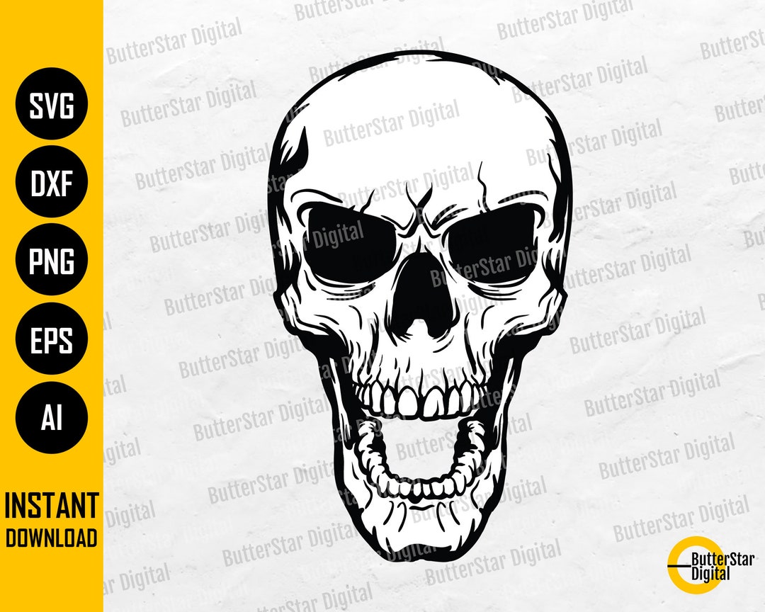 Laughing Skull SVG | Evil SVG | Gothic Decal Shirt Graphics | Cricut ...