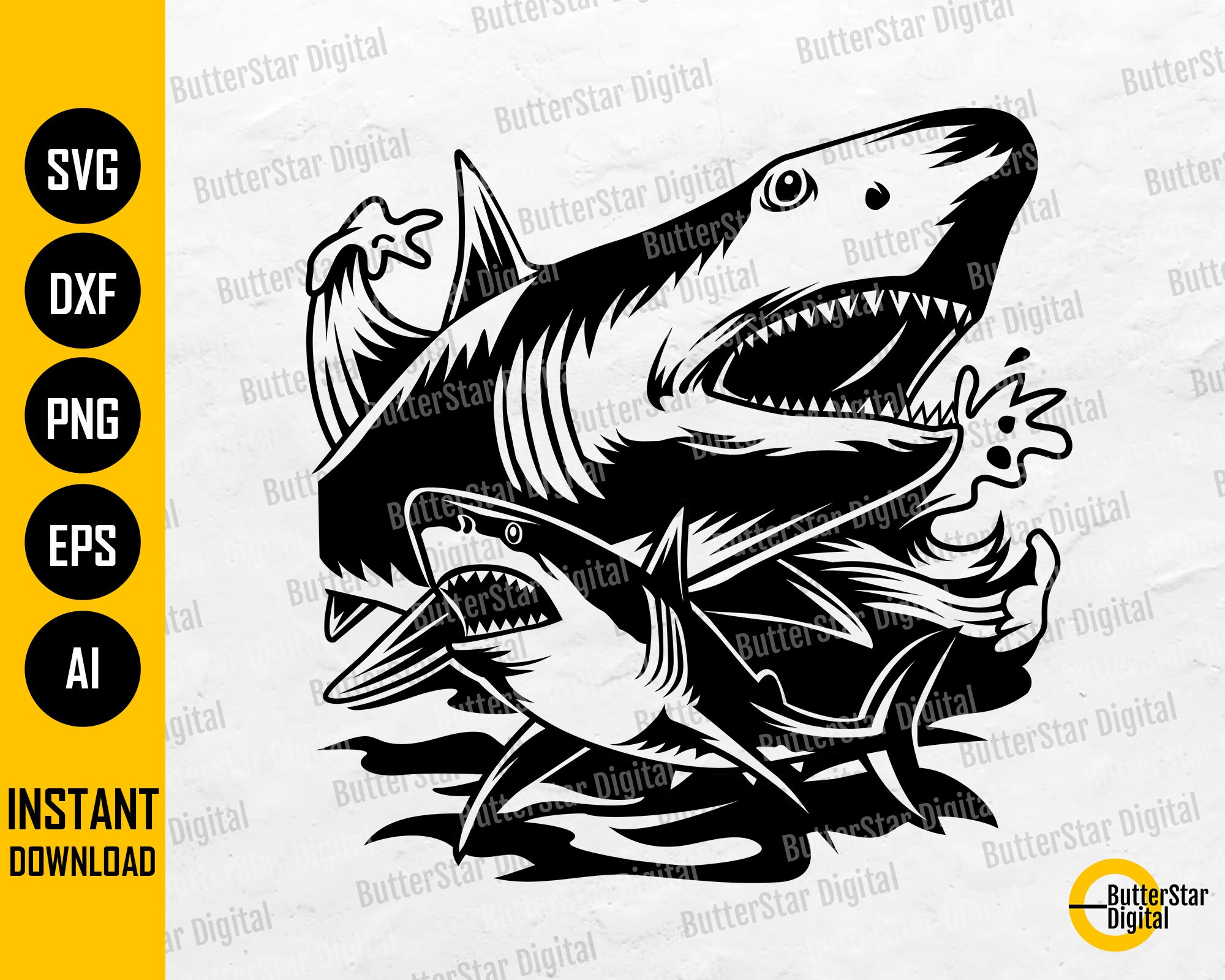 Shark Underwater Pool Decals