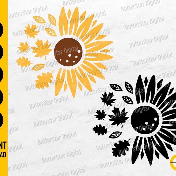 Fall Sunflower Svg - Etsy