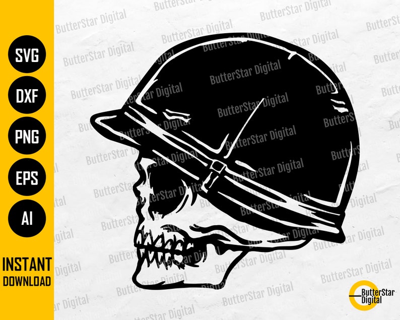 Soldier Skull Side SVG Marines SVG War Battle Infantry - Etsy