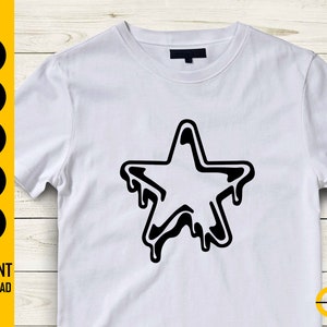 Dripping Star SVG | Basic Shape SVG | Celestial Decal T-shirt Sticker ...