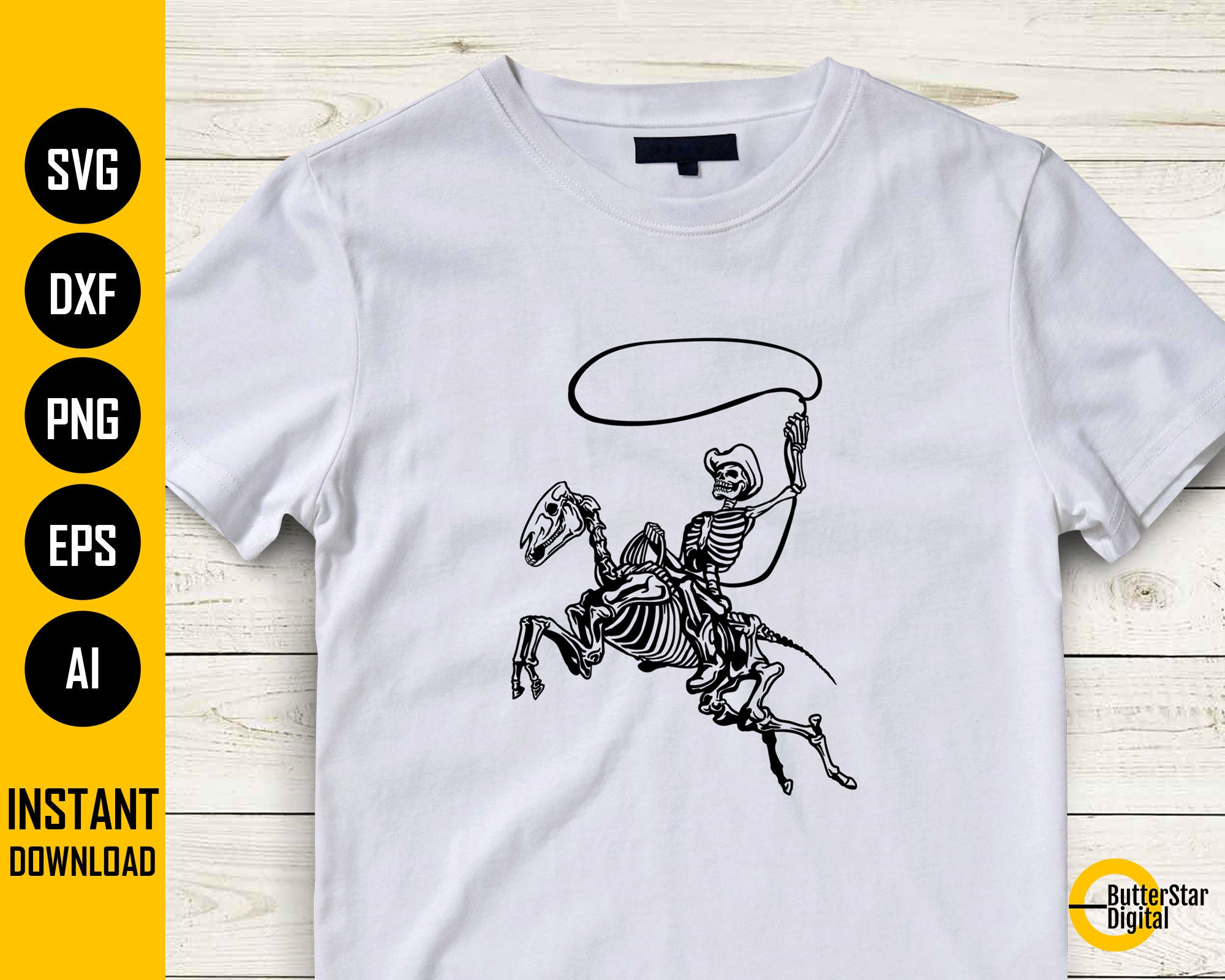 Skeleton Cowboy Lassoing SVG | Lasso SVG | Western Decals T-shirt ...