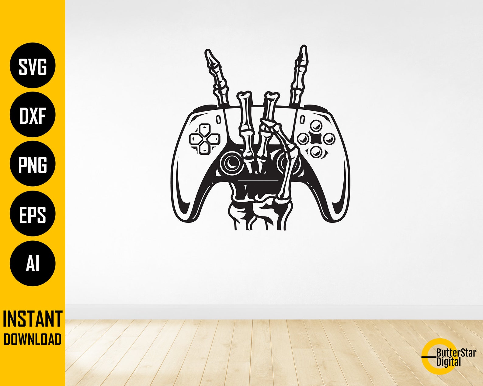 Skeleton Controller SVG Joystick SVG Video Gamer T-shirt - Etsy