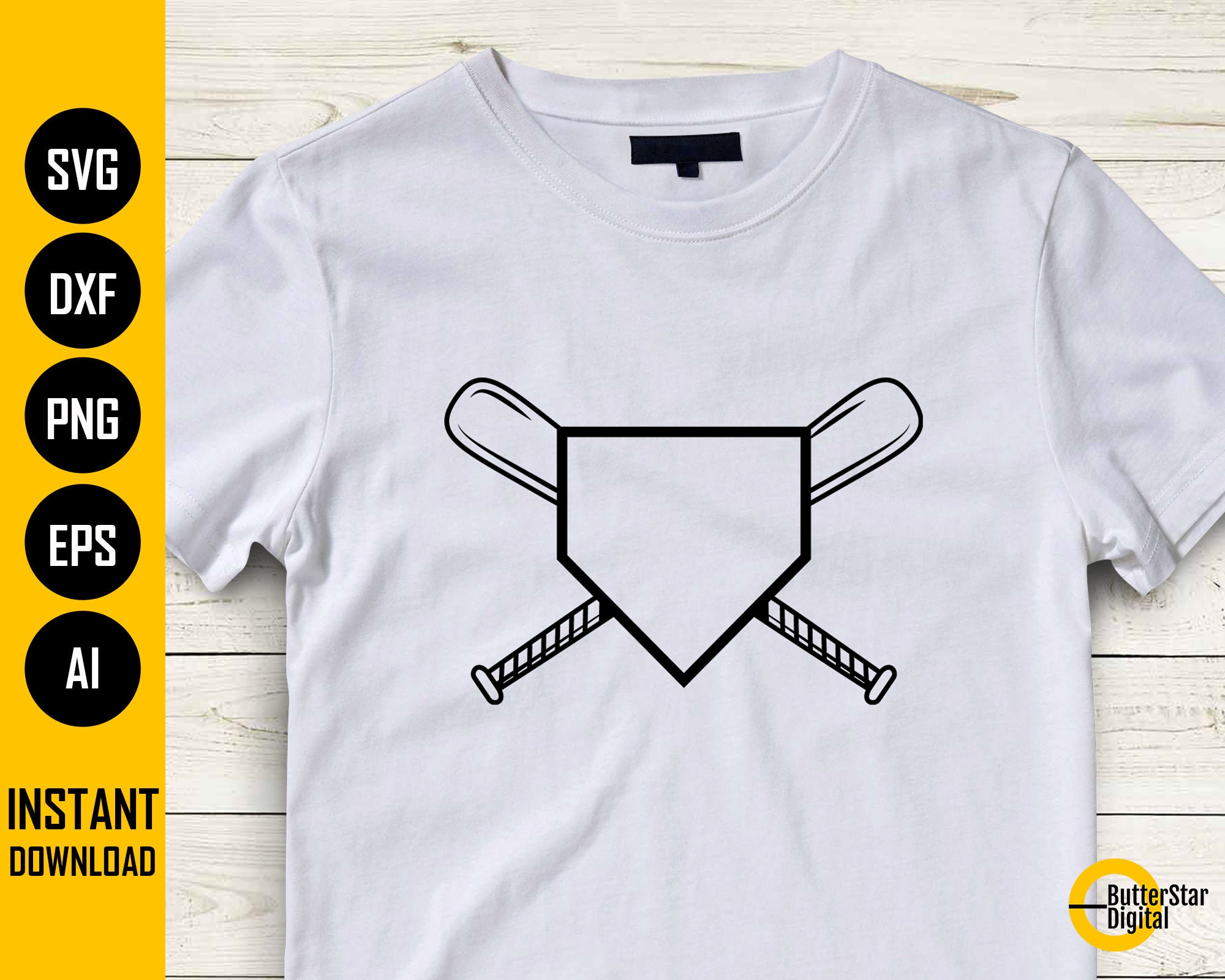 Home Plate SVG | Cross Bats SVG | Baseball Softball Shirt Sticker Decal ...