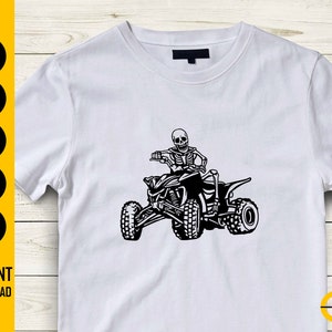 Quad Riding Skeleton SVG | Quad Bike SVG | All Terrain Vehicle Svg ...