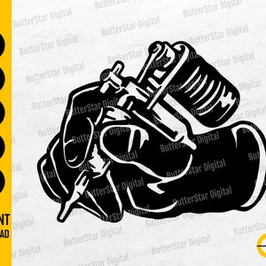 Hand Holding Tattoo Gun SVG | Ink Inked Tattooist Shop Studio Parlor ...