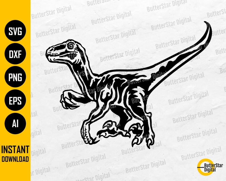 Stalking Velociraptor SVG | Raptor Dinosaur SVG | Prehistoric Creature ...