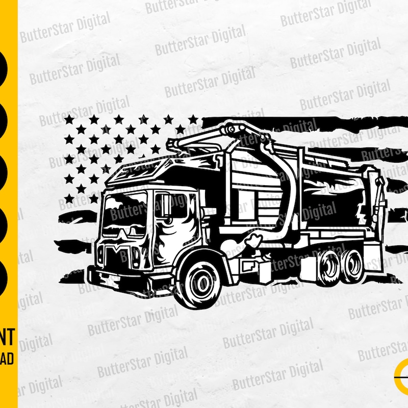 Garbage Truck Svg - Etsy