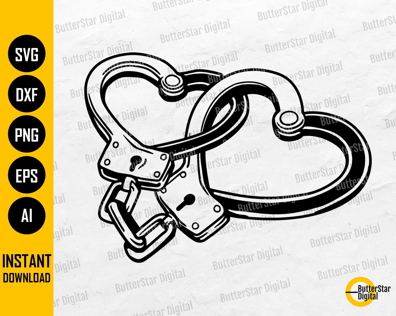 Heart Hand Cuffs SVG Love Handcuffs SVG Restraint Chains - Etsy