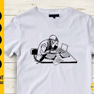 Working Skeleton SVG | Office SVG | Deadline SVG | Job Work Overtime ...