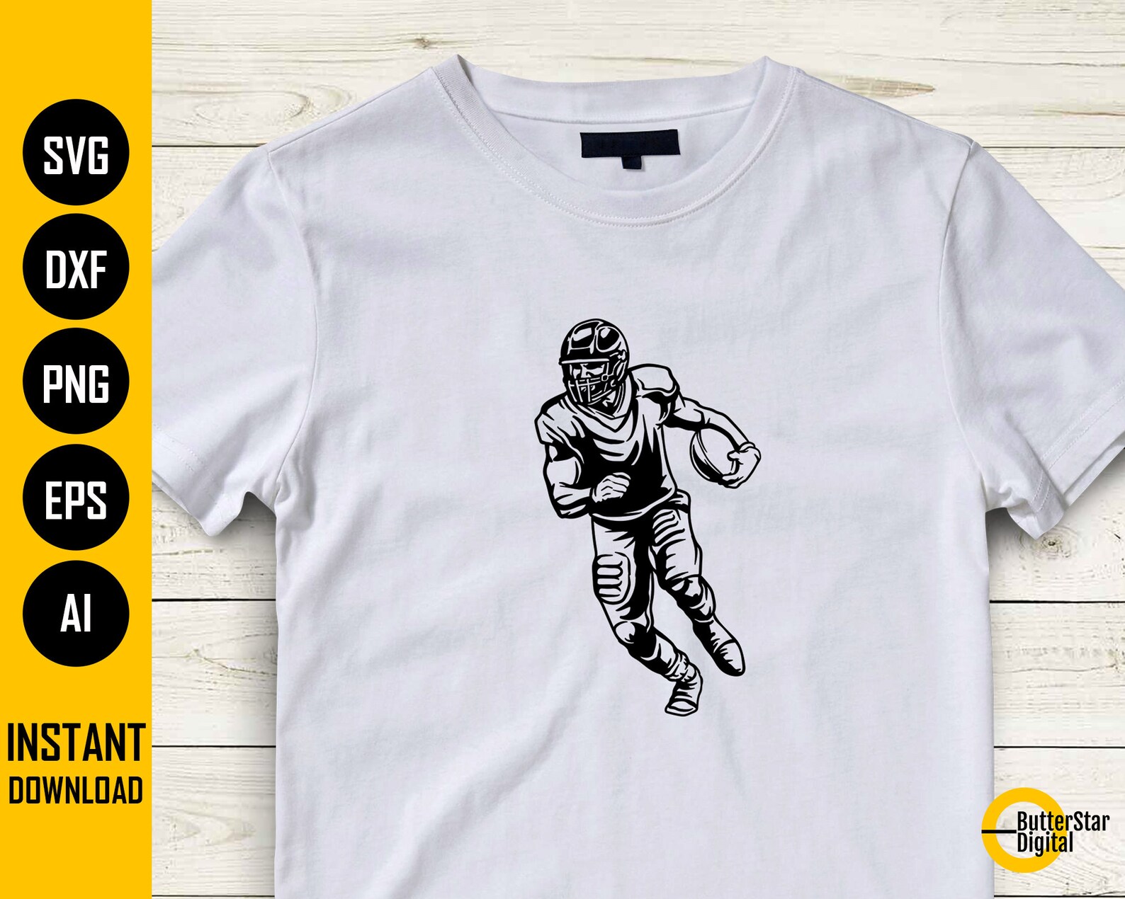 Football Running Back SVG Football Season SVG Cricut Cut - Etsy