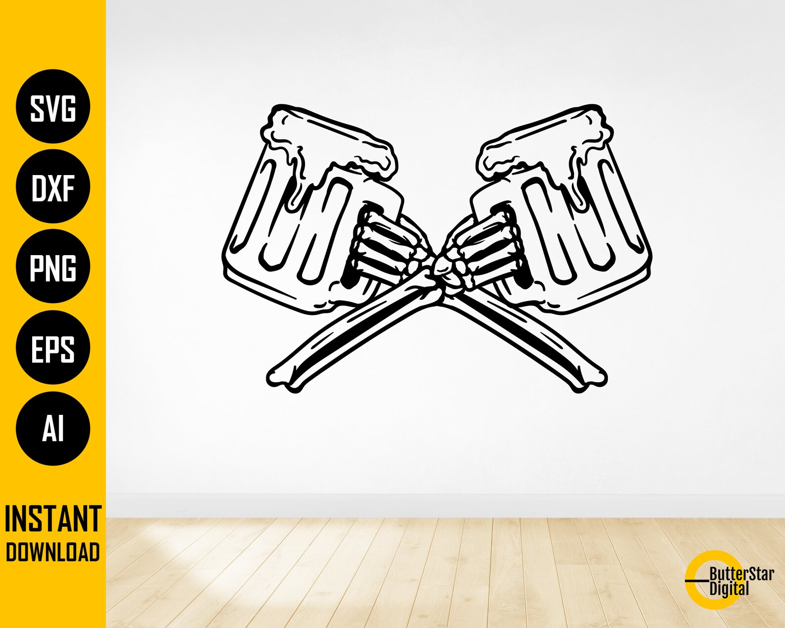 Beer Crossbone SVG Lager SVG Draft Beer SVG Alcoholic - Etsy