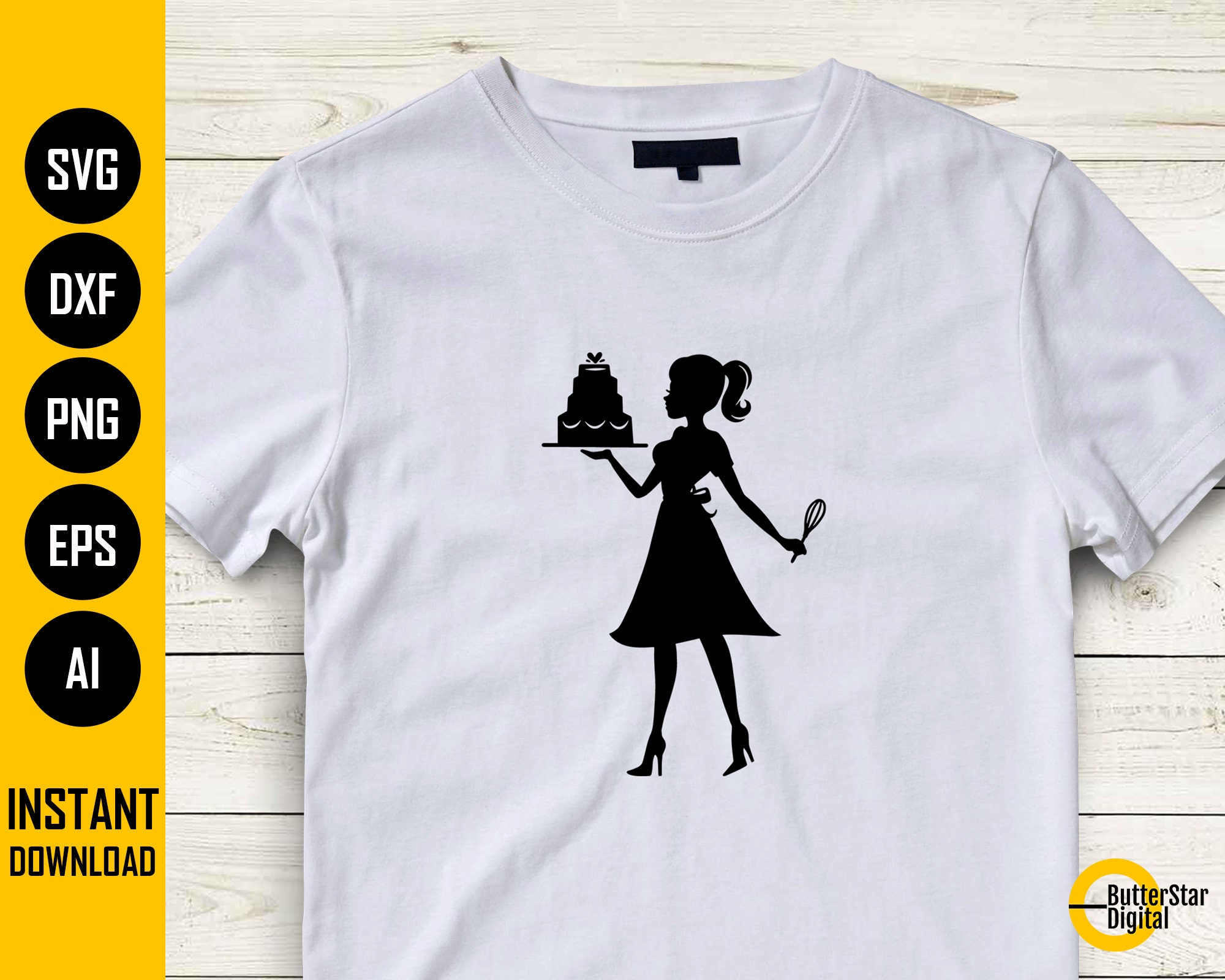 Baker Girl SVG | Baking SVG | Bake Cake Pastries Pastry Chef Cook Oven ...