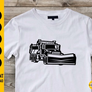 Snow Plow Truck SVG | Winter SVG | Snowplow Illustration Drawing Decal ...